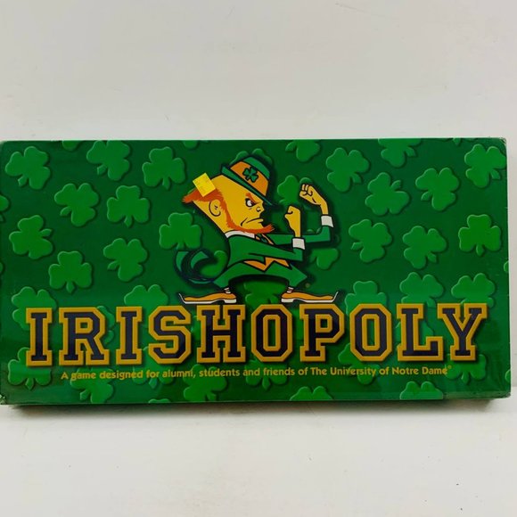 Hasbro | Games | Vintage Monopoly Notre Dame Fighting Irish Irishopoly ...